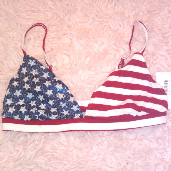 eve contour | Intimates & Sleepwear | Nwt American Flag Bralette | Poshmark